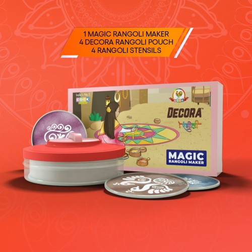 Decora Magic Rangoli Maker & Stencils | Cock Colours